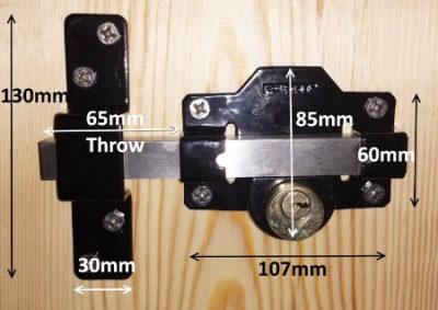 Perry Double Locking Long Throw Gate Locks (Key Lockable From Both ...